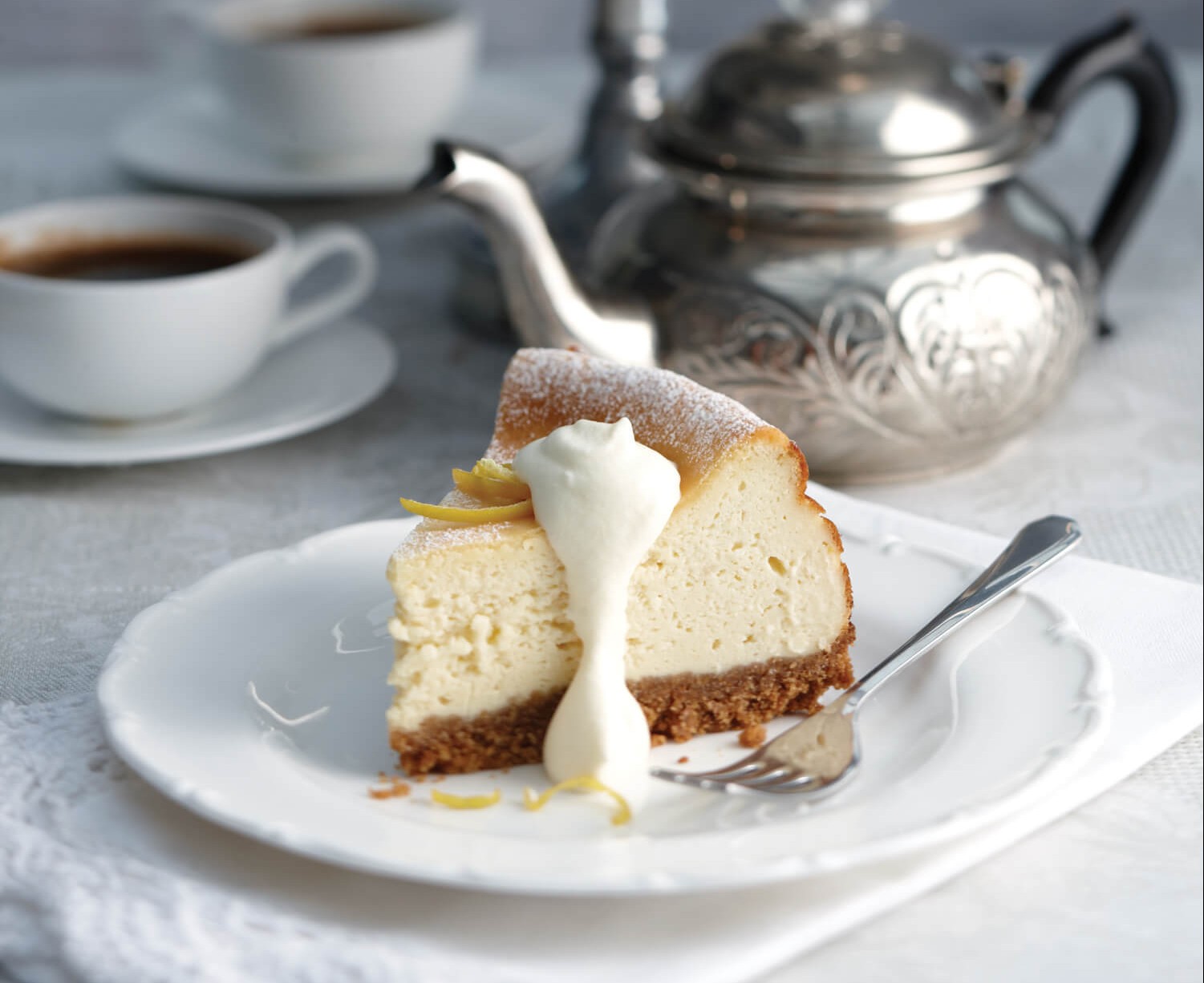 Baked Lemon & Vanilla Cheesecake | Arabic