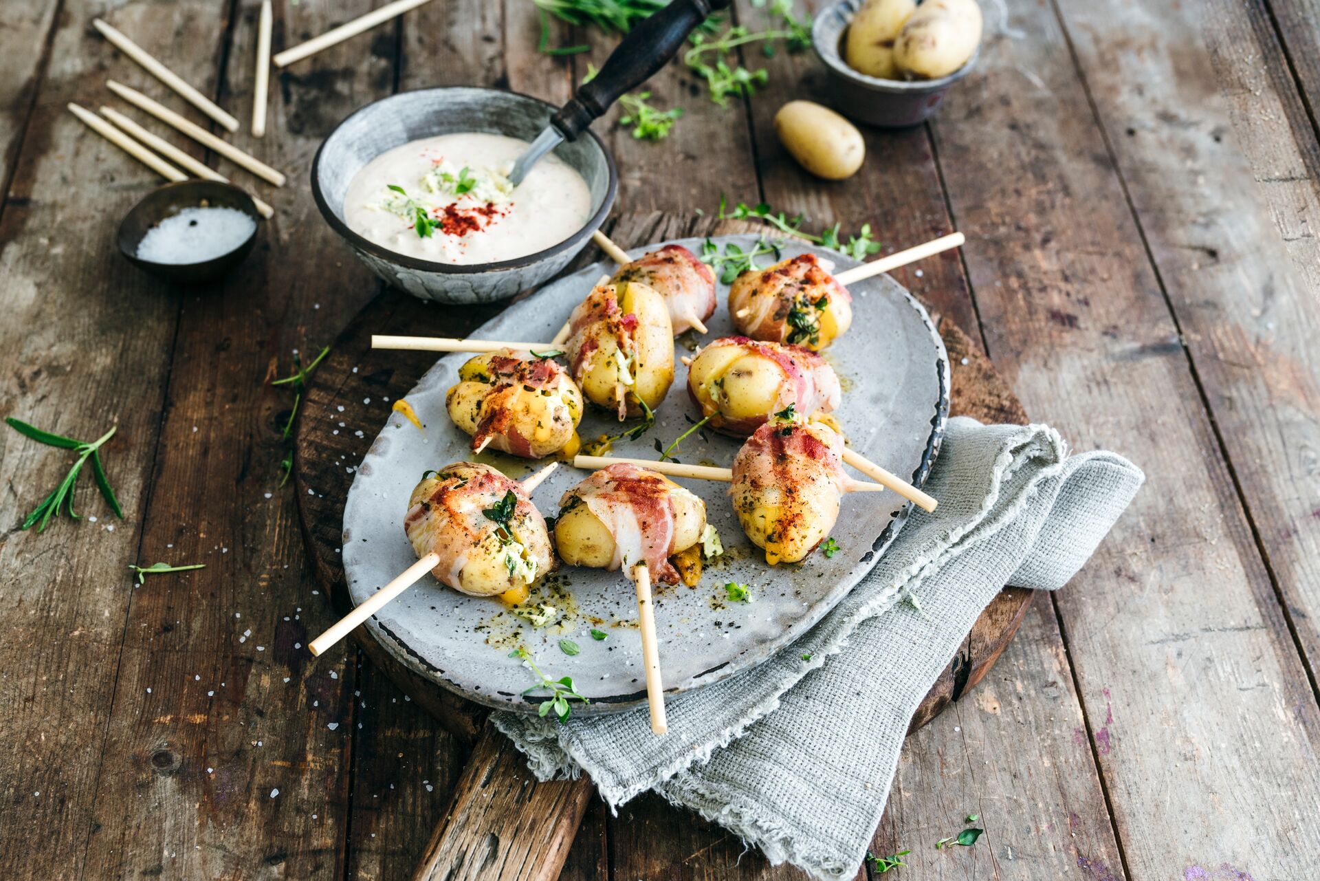 Barbecue Potato Spice with Harissa Herbal Butter Dip | Kerrygold Australia