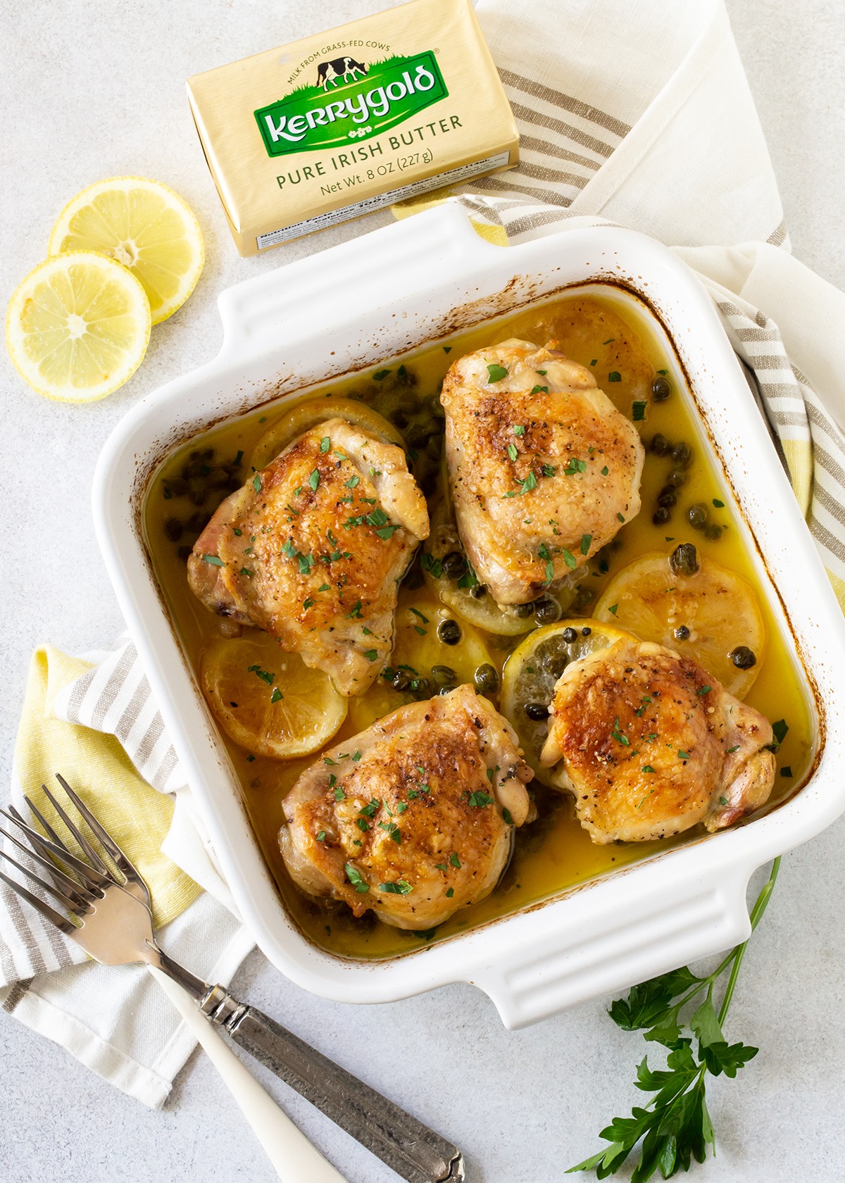 Receta de Muslos de pollo crujientes con alcaparras