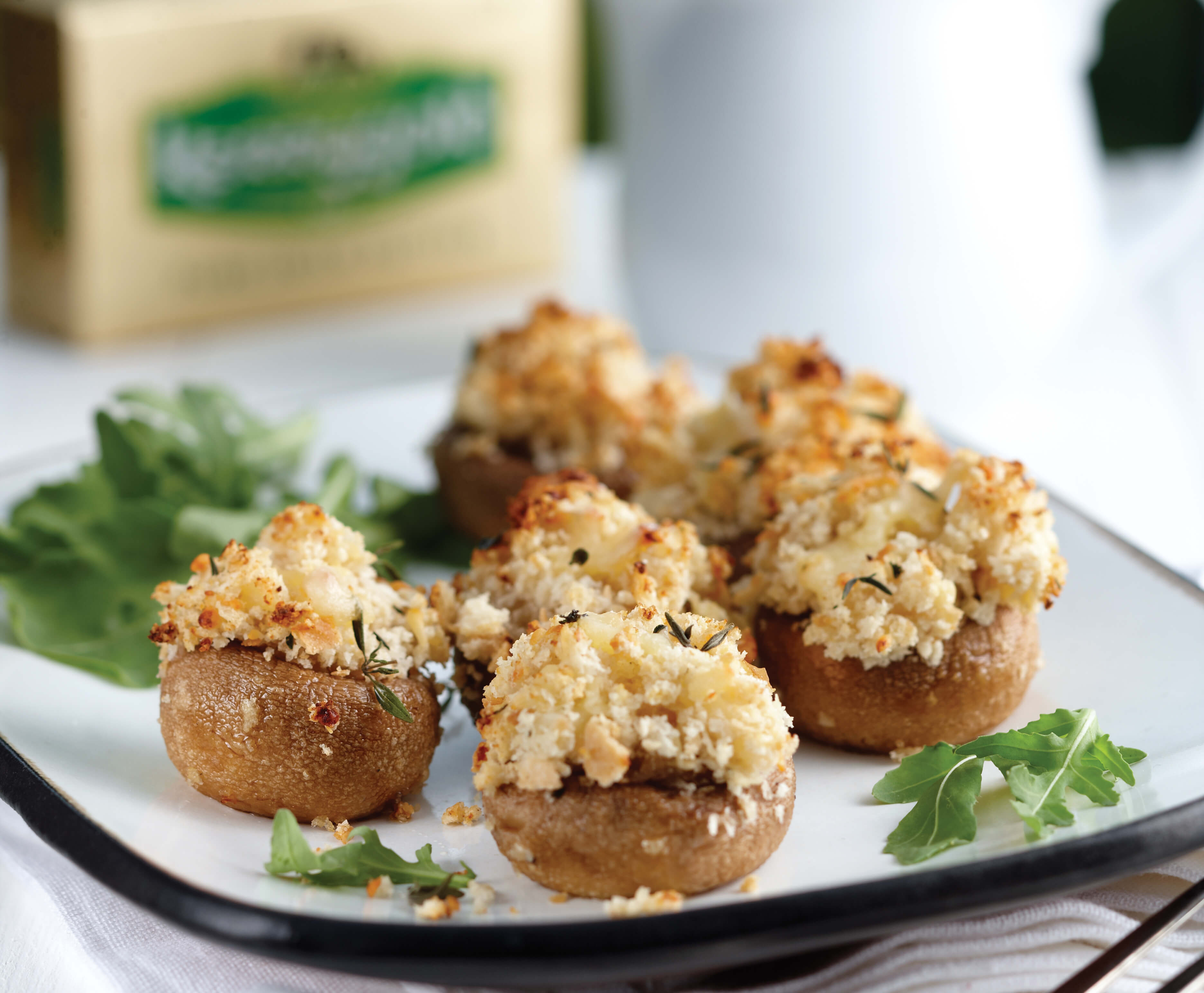 Garlic Stuffed Mushrooms with cheese Recipe